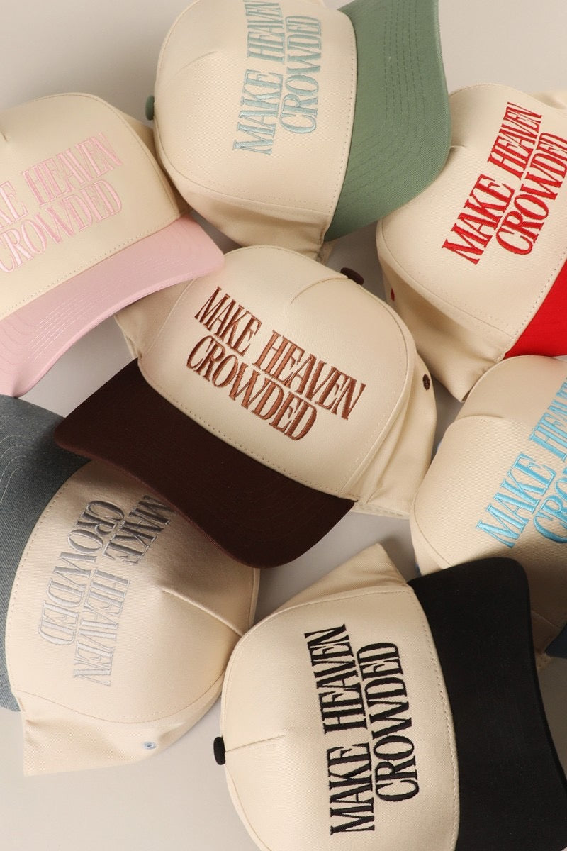 Make Heaven Crowded Embroidery Baseball Cap – McLain Farms
